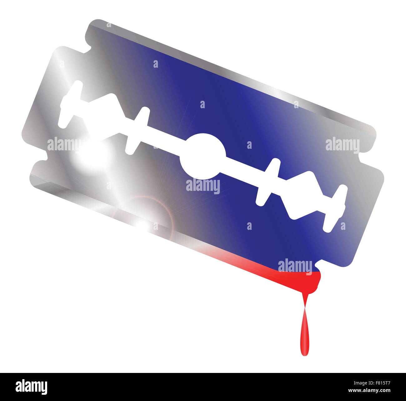 Razor blade silhouette Stock Vector Images - Alamy