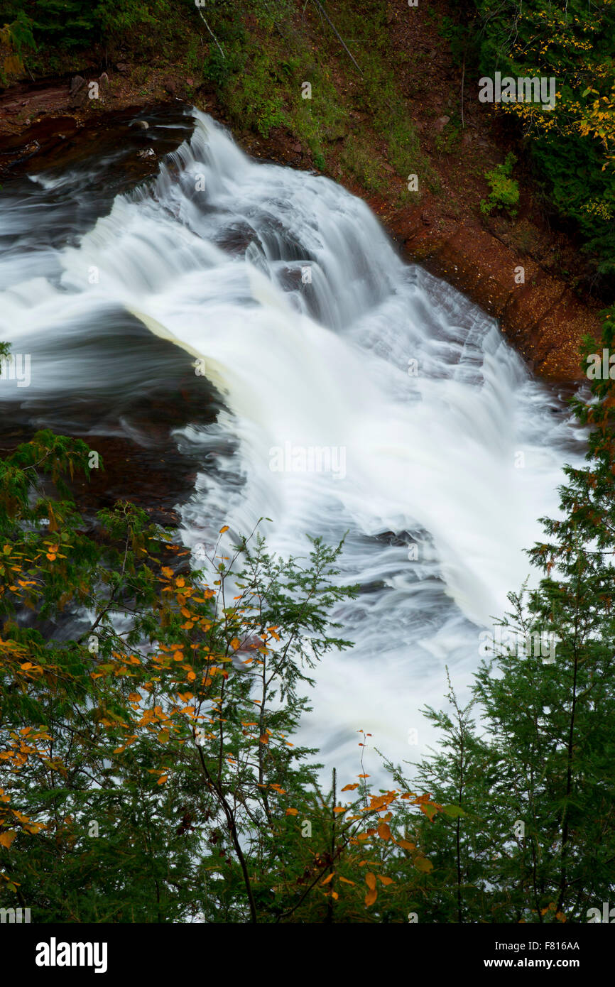 Agate Falls, Agate Falls Scenic Site, Michigan Stock Photo - Alamy