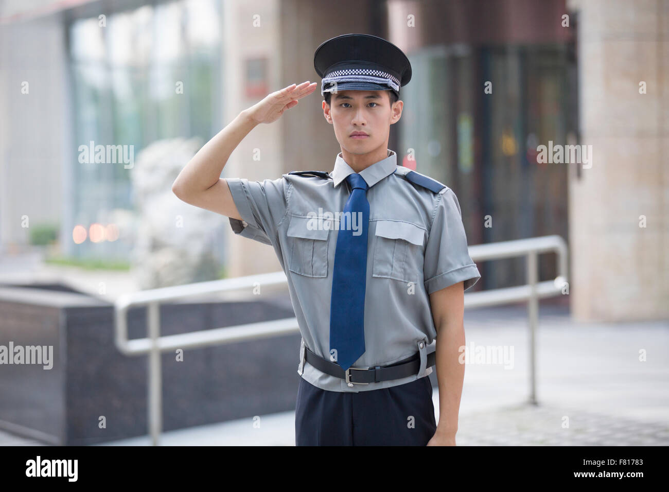 Indian man security guard portrait hi-res stock photography and images ...