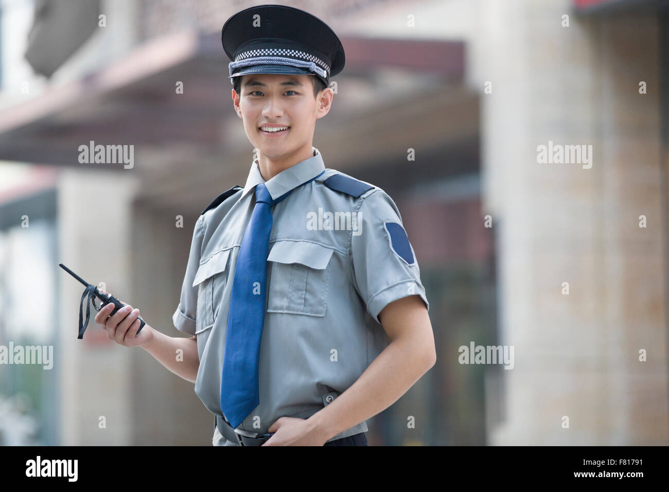 Portrait of security staff Stock Photo - Alamy