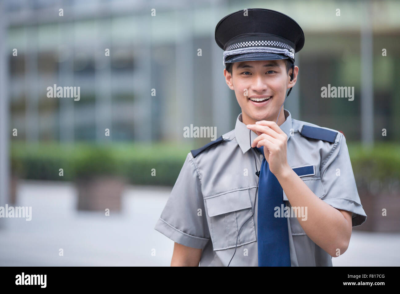 Portrait of security staff Stock Photo - Alamy