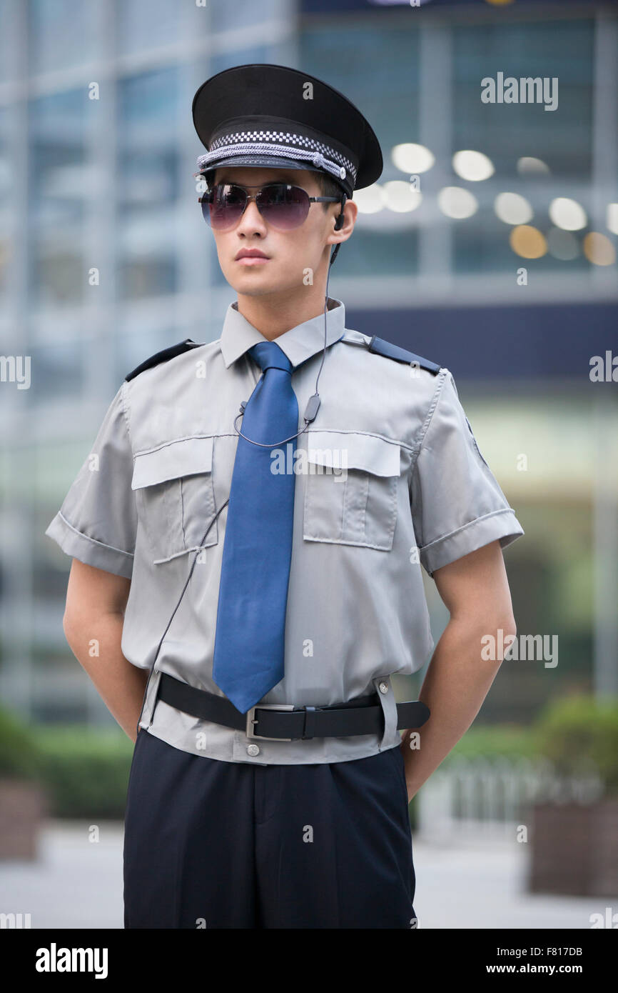 Portrait of security staff Stock Photo - Alamy