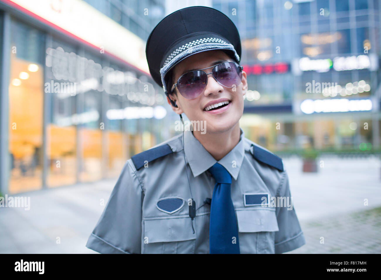 Humorous security staff Stock Photo - Alamy