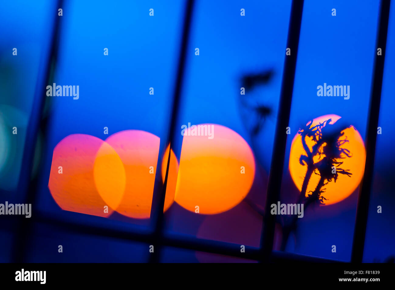 Golden glowing orbs Stock Photo - Alamy