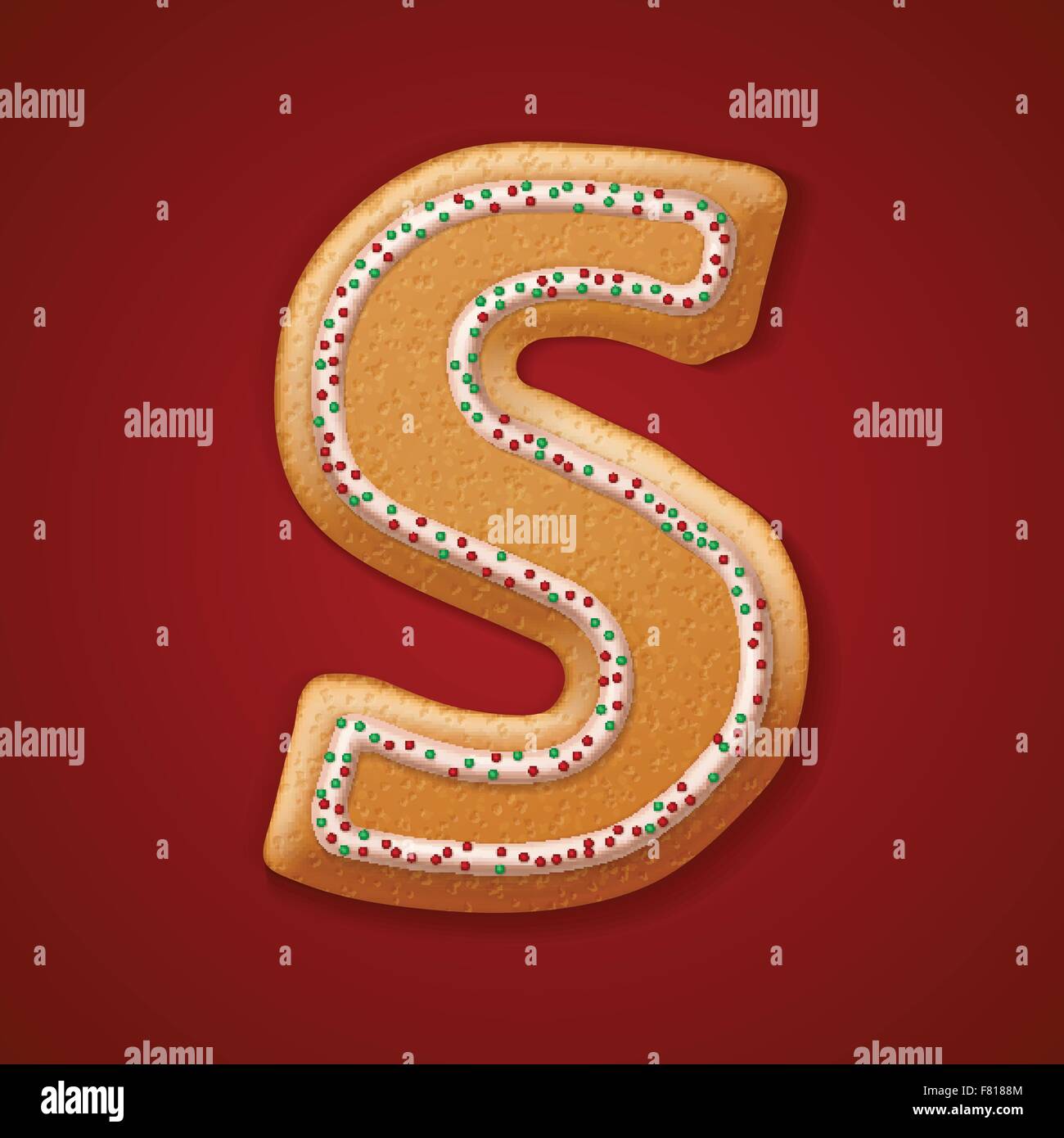 Tasty gingerbread cookies isolated Stock Vector Images - Alamy