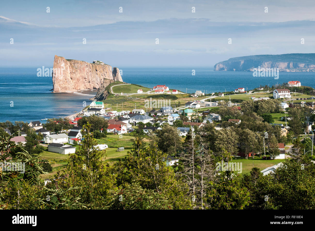 View of perce and rocher de perce hi-res stock photography and images ...