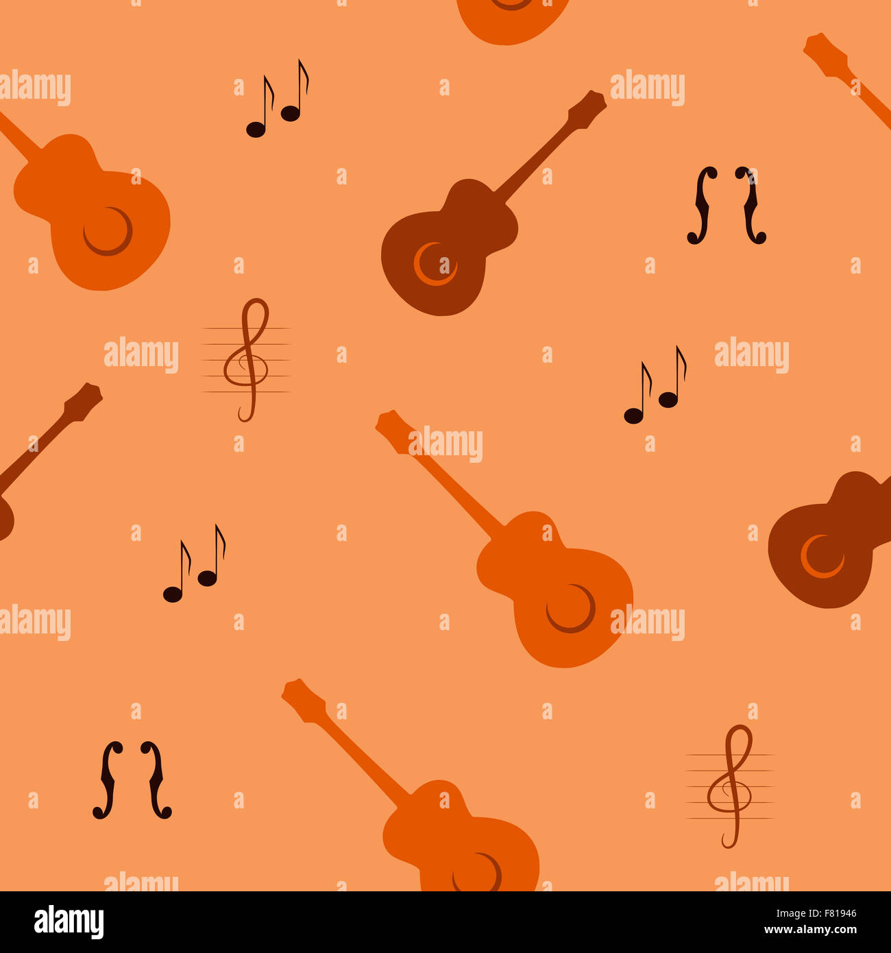 Music notes seamless wallpaper hi-res stock photography and images - Alamy