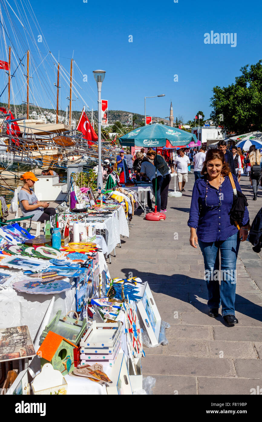 Colourful Street Market At The Marina, Bodrum, Mugla Province, Turkey ...