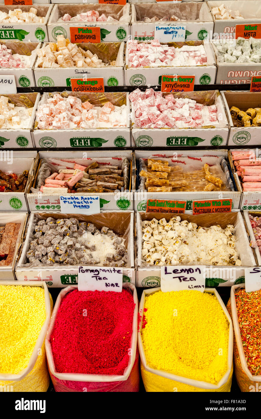 Traditional Sweets and Tea Stall At The Monday Market In Turunc near ...