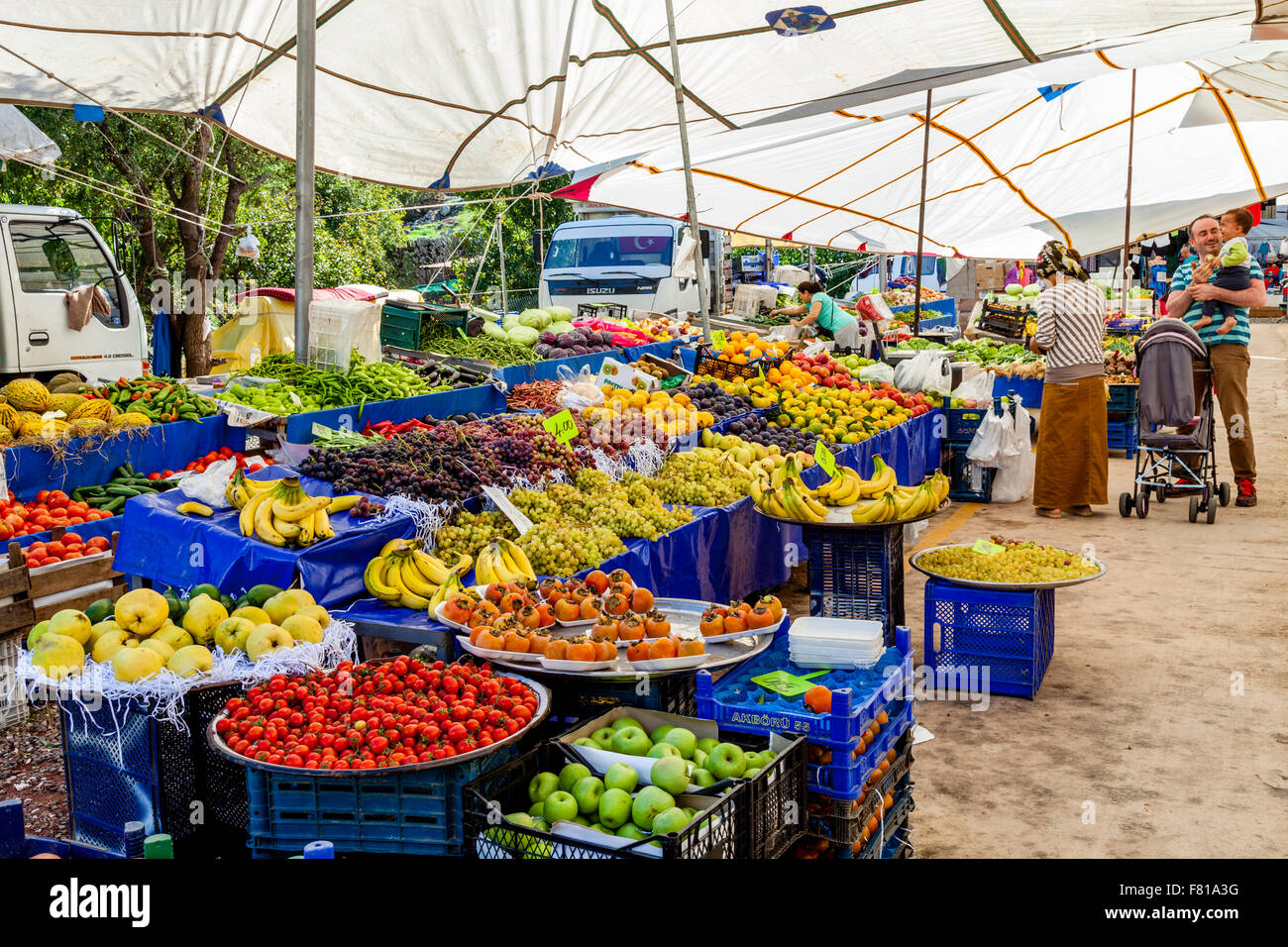 Fruit and Vegetables For Sale At The Monday Market In Turunc near ...