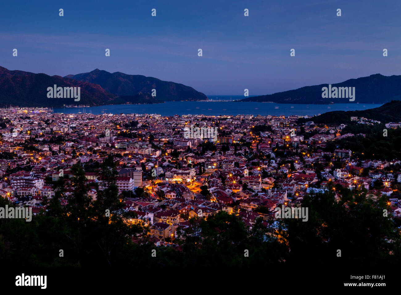 Elevated view town marmaris mugla hi-res stock photography and images ...