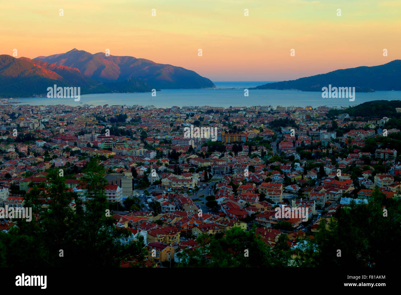 Elevated view town marmaris mugla hi-res stock photography and images ...