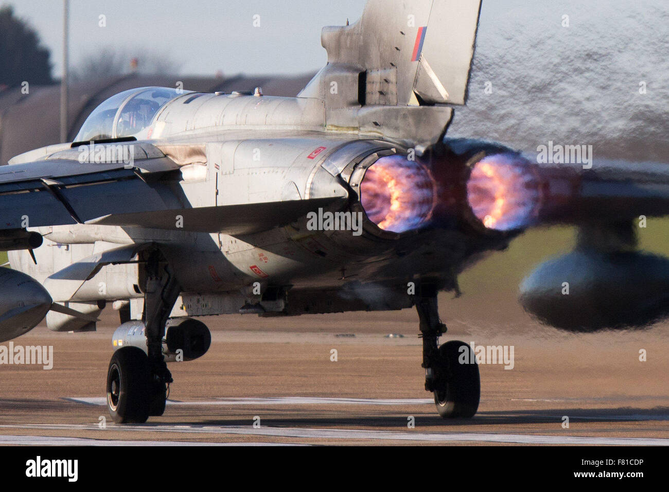 RAF Tornado GR4 jets taking off at RAF Marham,Norfolk Stock Photo - Alamy