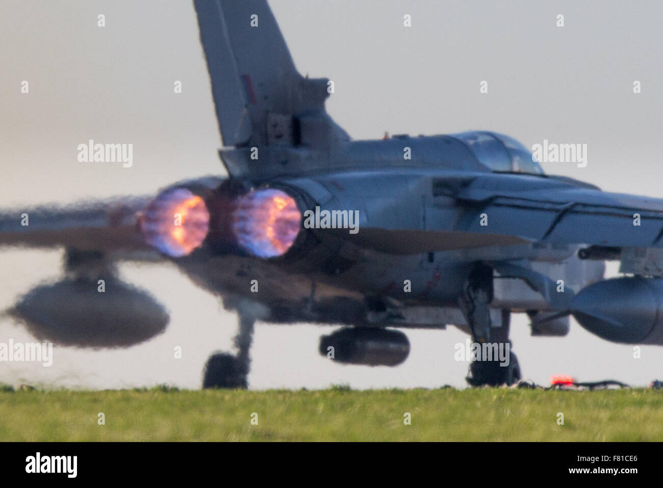 RAF Tornado GR4 jets taking off at RAF Marham,Norfolk Stock Photo - Alamy