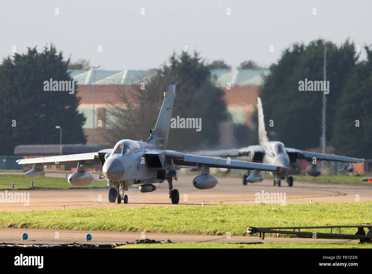 RAF Tornado GR4 jets taking off at RAF Marham,Norfolk Stock Photo - Alamy