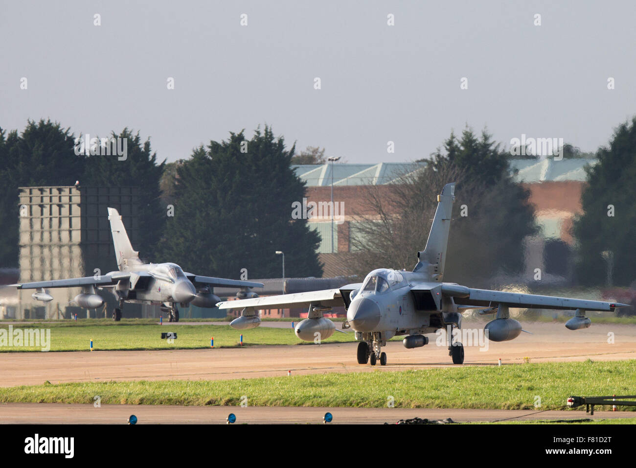 RAF Tornado GR4 jets taking off at RAF Marham,Norfolk Stock Photo - Alamy