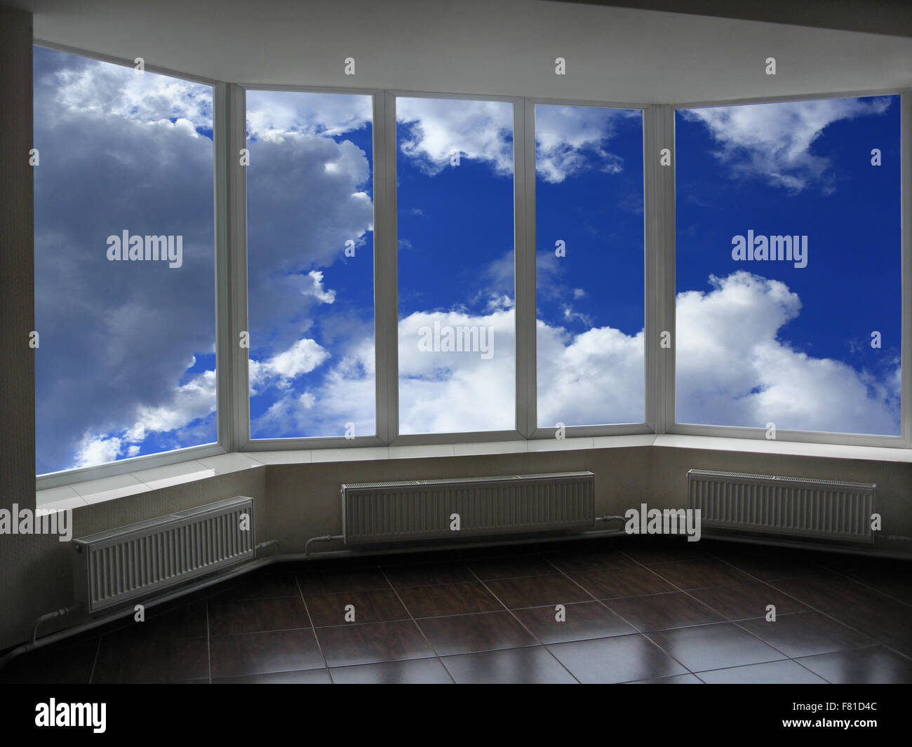modern windows overlooking the blue beautiful heaven Stock Photo - Alamy
