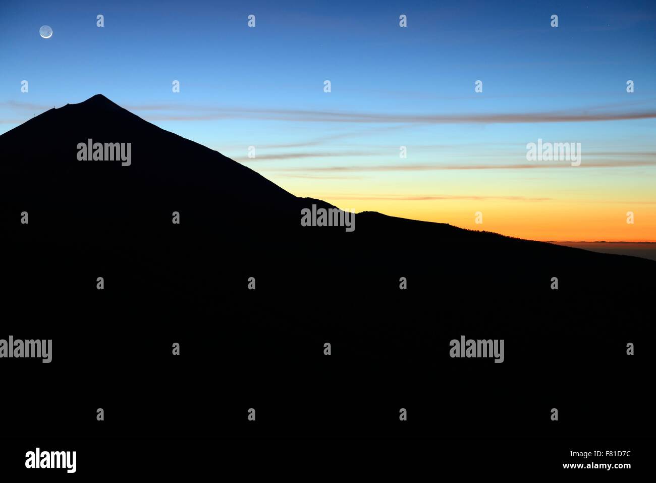 sunset in teide volcano Stock Photo - Alamy