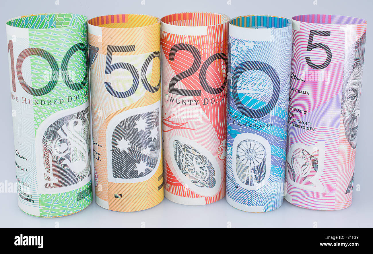 Australian banknote denominations hi-res stock photography and images ...