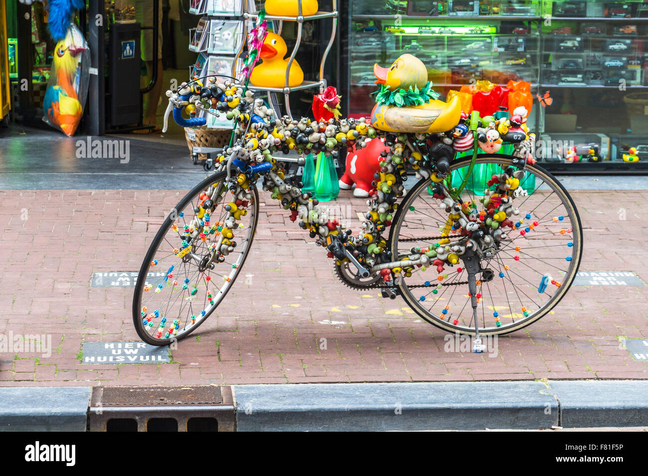 Funky bycicle in Amsterdam Stock Photo - Alamy
