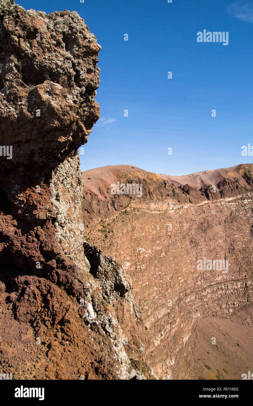 Vesuvius volcano crater in the Gulf of Naples, Italy Stock Photo - Alamy