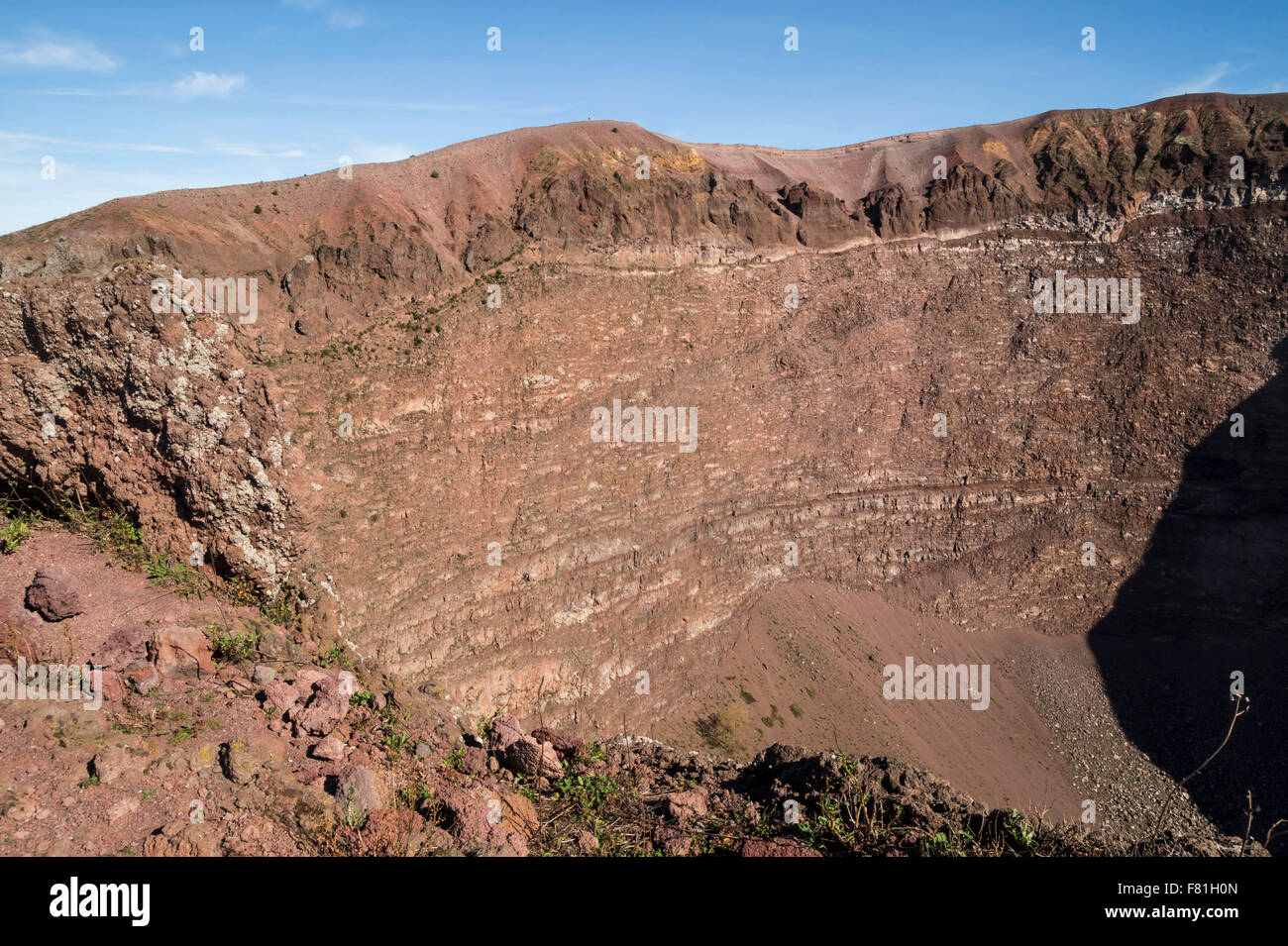 Vesuvius volcano crater in the Gulf of Naples, Italy Stock Photo - Alamy