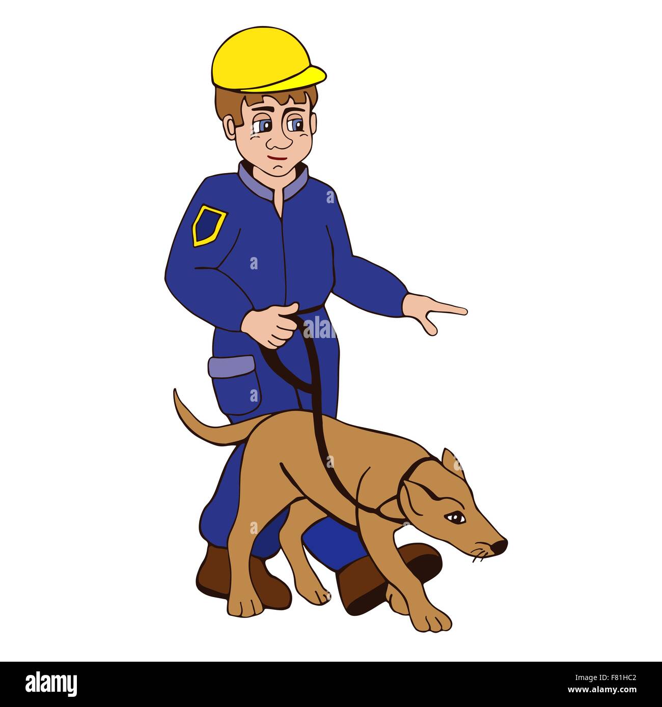dog trainer on a white background Stock Vector Image & Art - Alamy