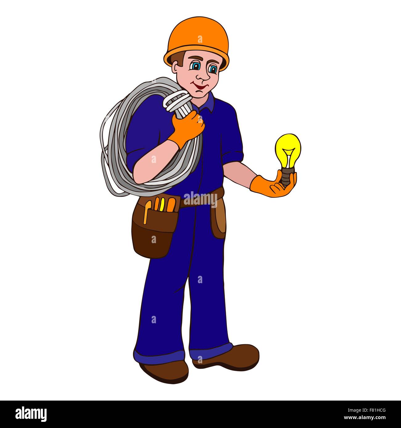 Electrician employee Stock Vector Images - Alamy