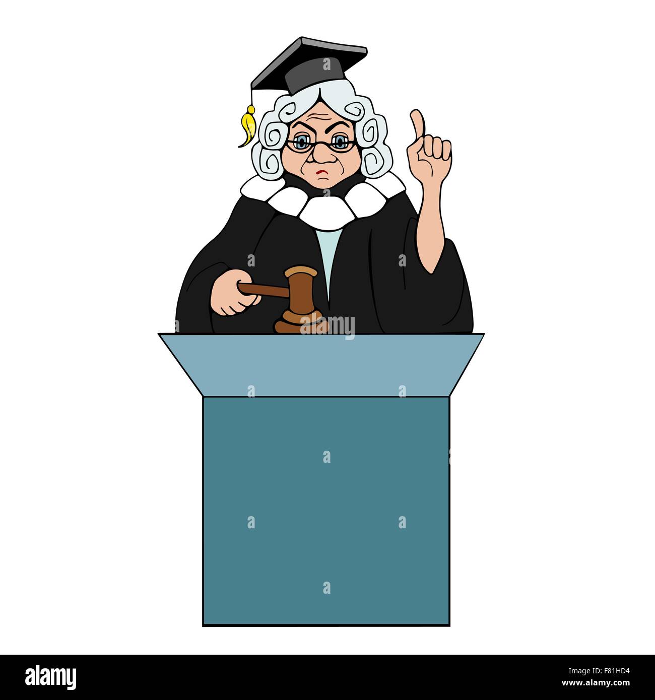Judge court law cartoon hi-res stock photography and images - Alamy