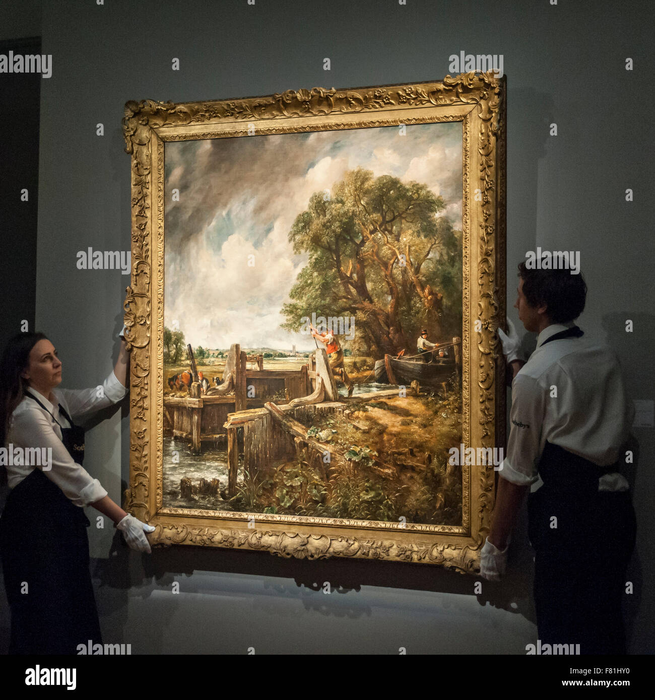 London, UK. 4 December 2015. Technicians present "The Lock" by John ...