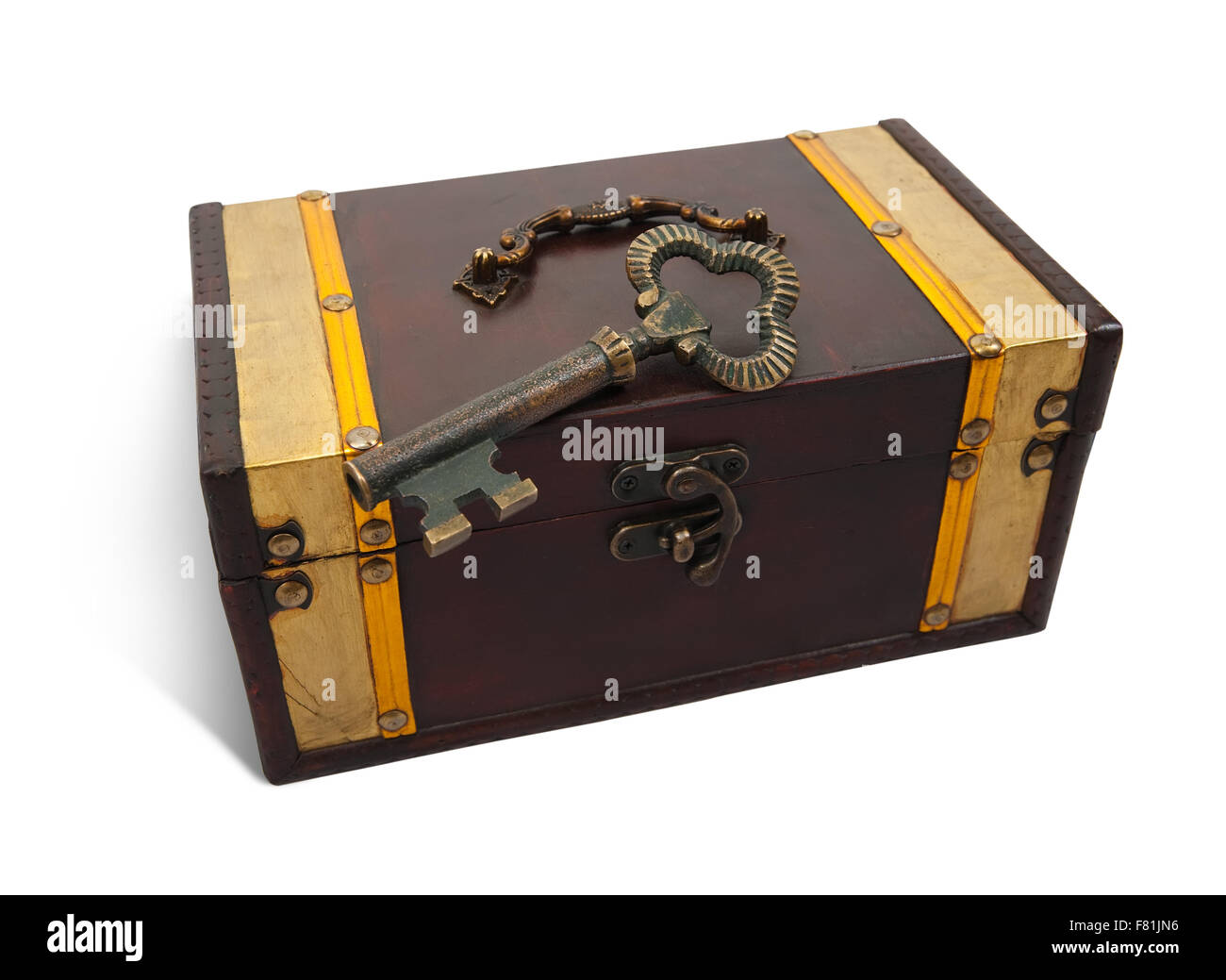 Vintage key treasure chest on hi-res stock photography and images - Alamy