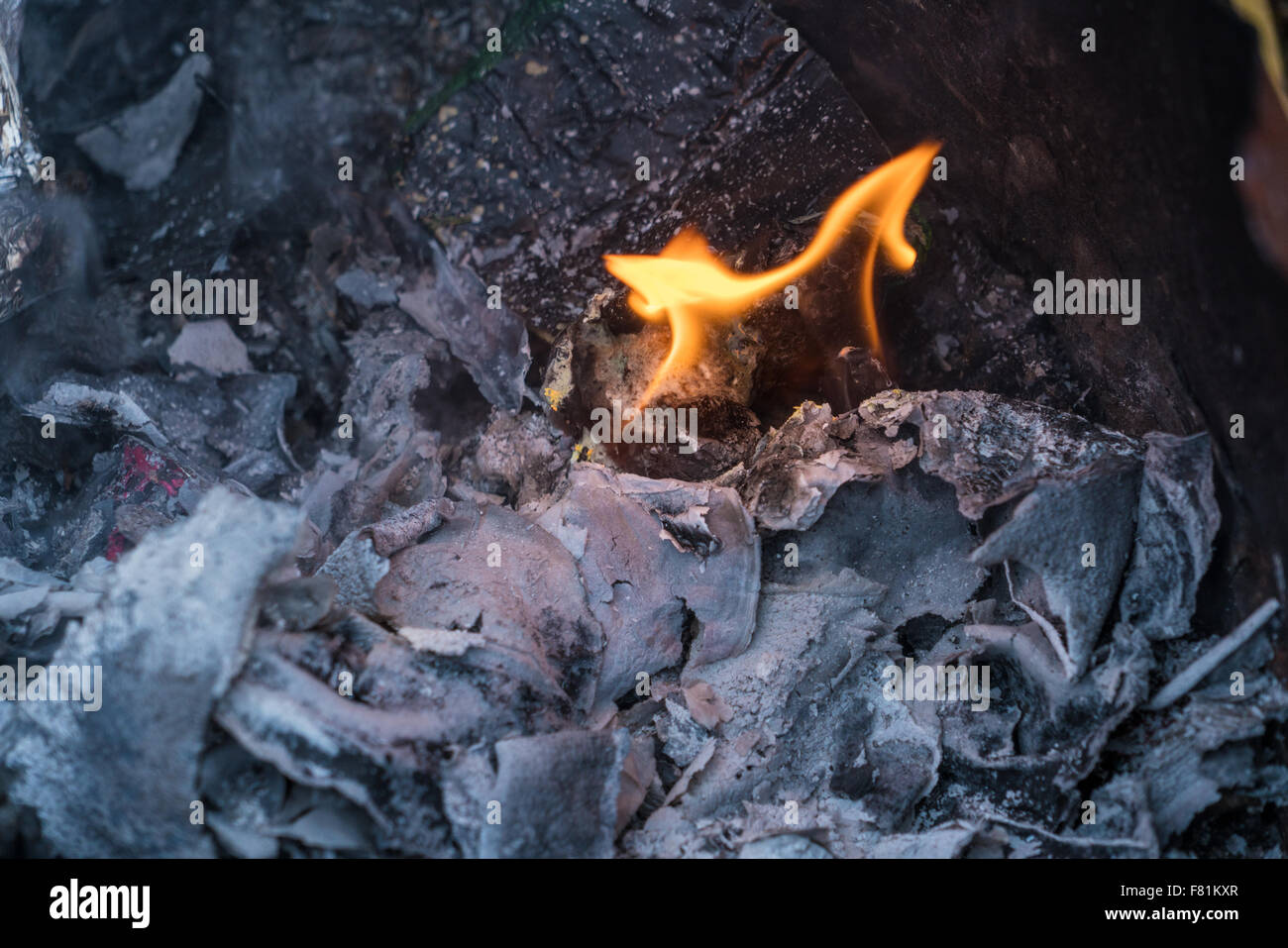 Burning fire garbage hi-res stock photography and images - Alamy