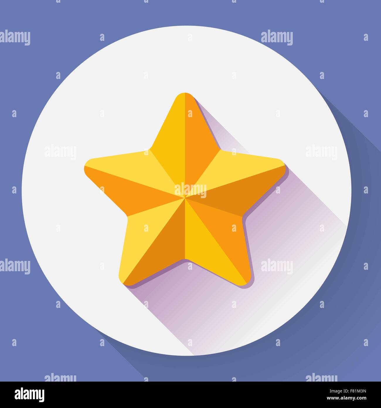 Single golden star shine. Flat designed style Stock Vector Image & Art ...