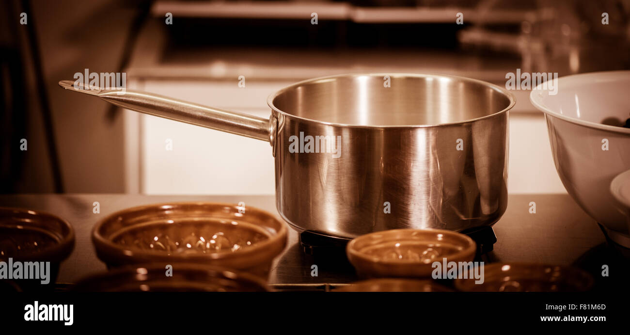 Pan in a kitchen Stock Photo - Alamy