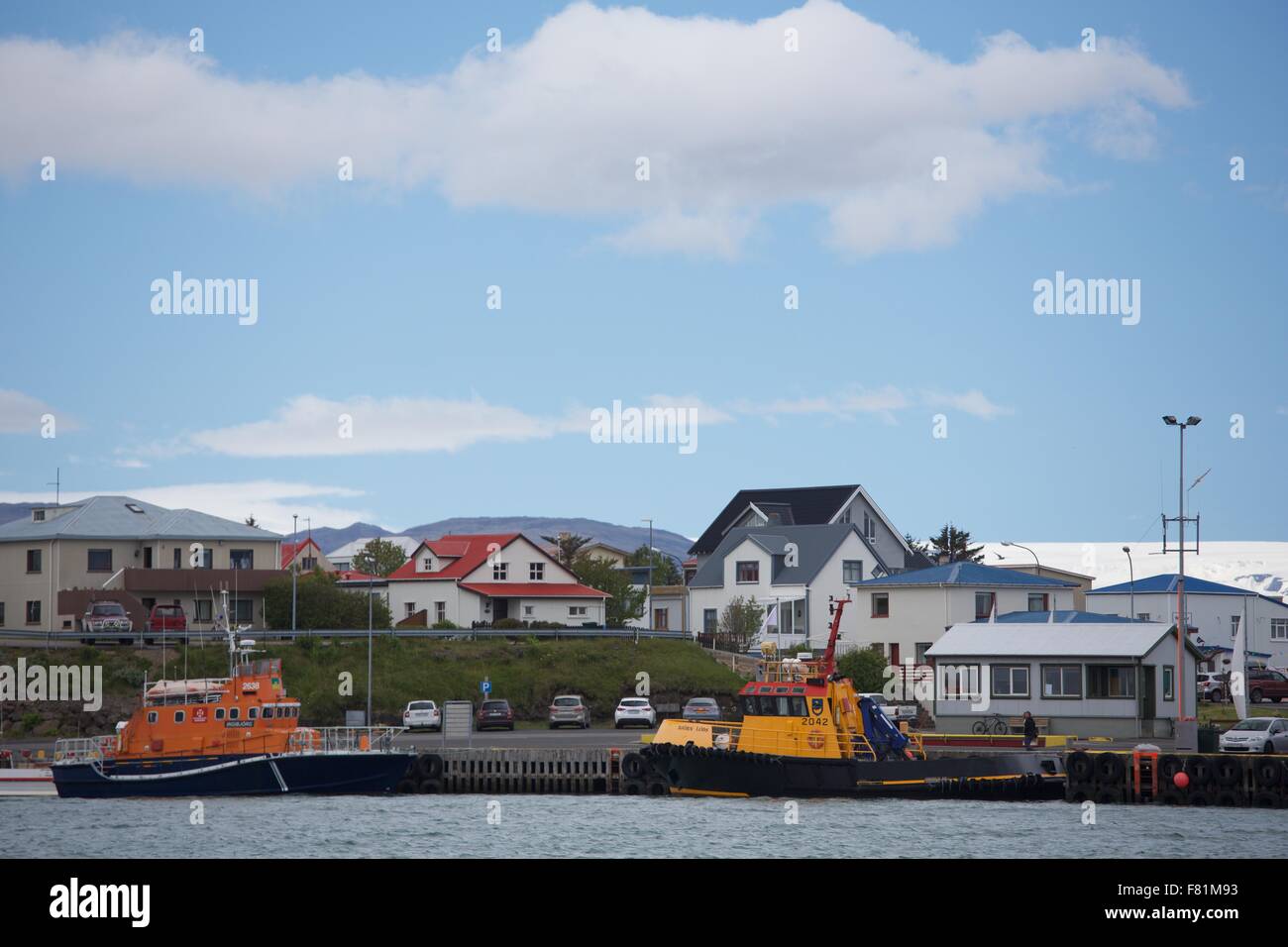 The harbor village of Hofn, location of the annual langoustine festival ...