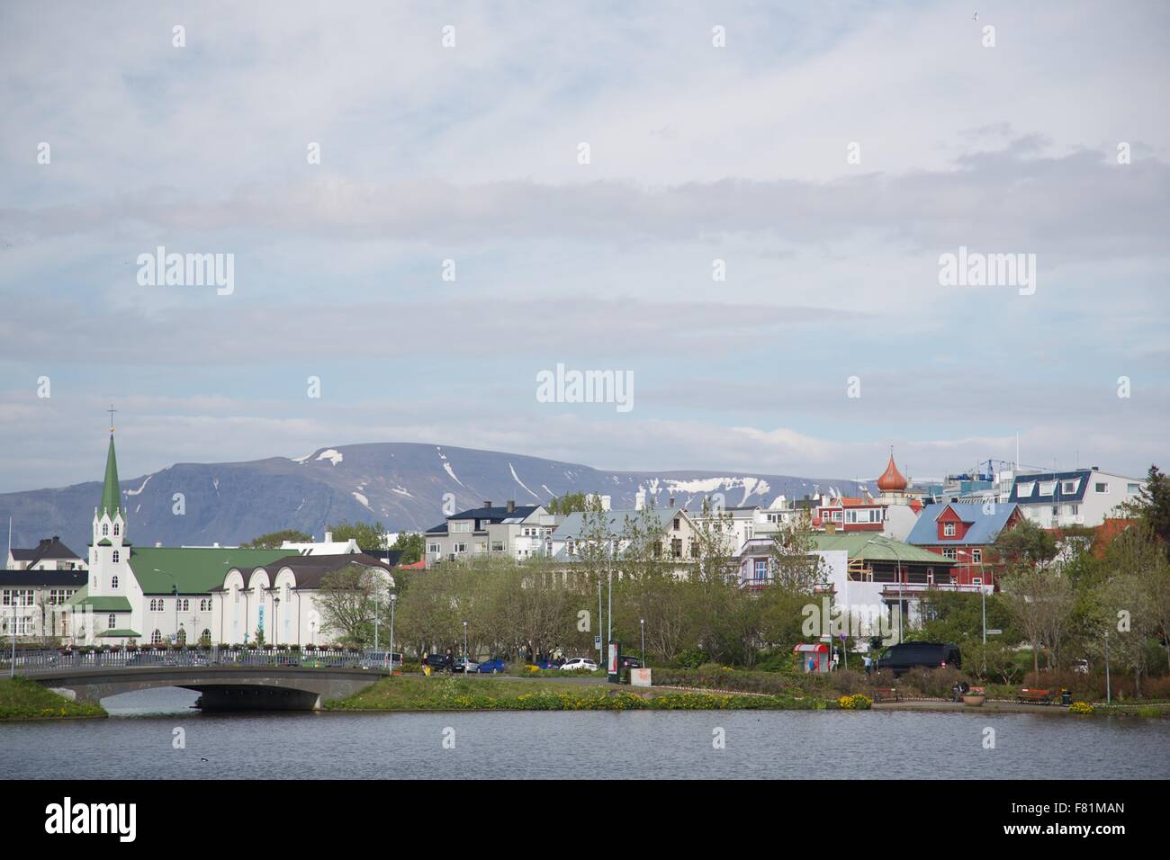 Street scenes and neighborhood architecture in Reykjavik, Iceland Stock ...