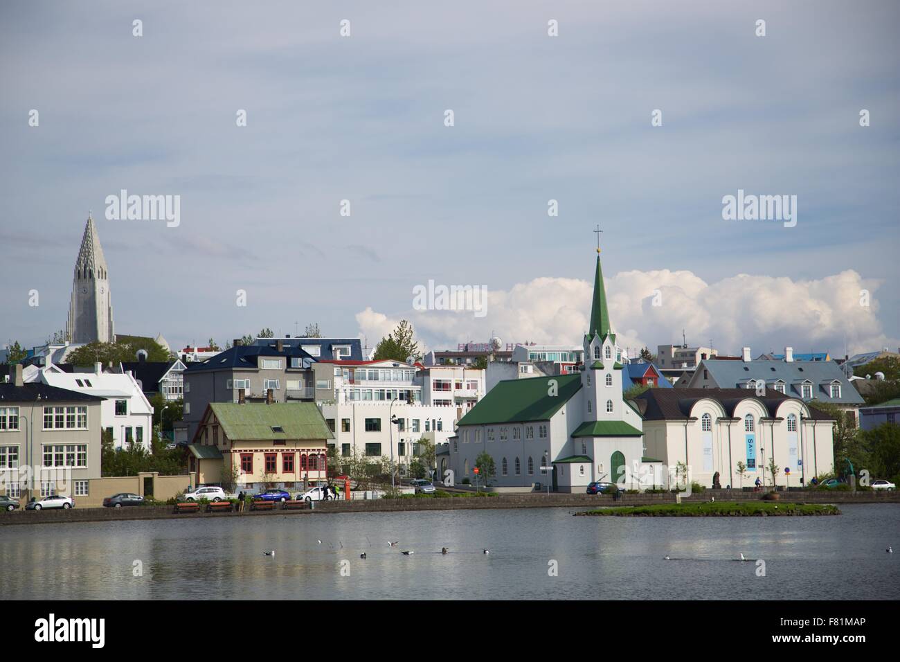 Street scenes and neighborhood architecture in Reykjavik, Iceland Stock ...
