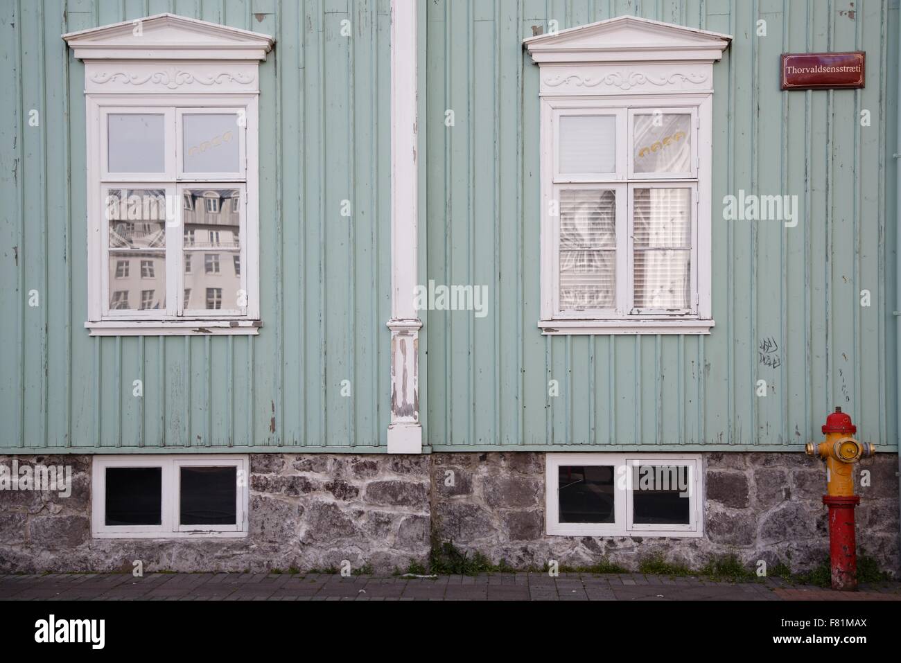 Street scenes and neighborhood architecture in Reykjavik, Iceland Stock ...
