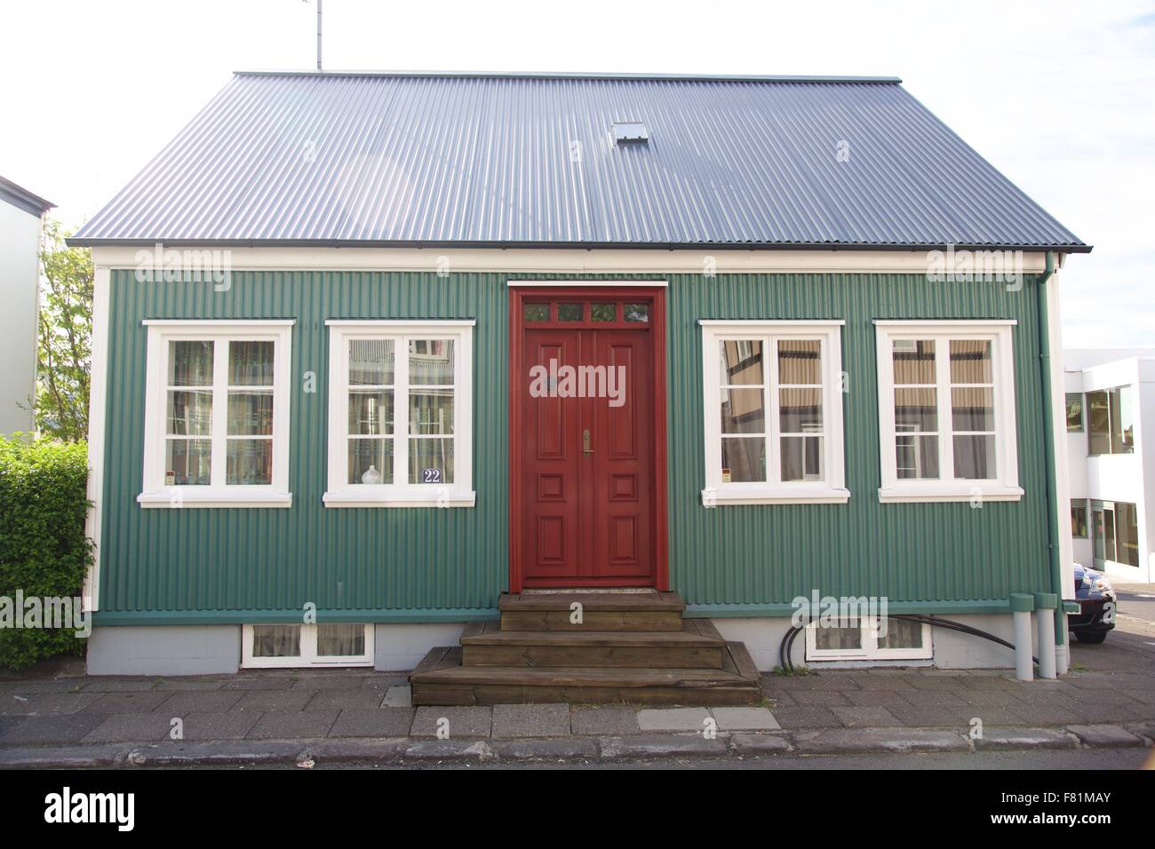 Street scenes and neighborhood architecture in Reykjavik, Iceland Stock ...