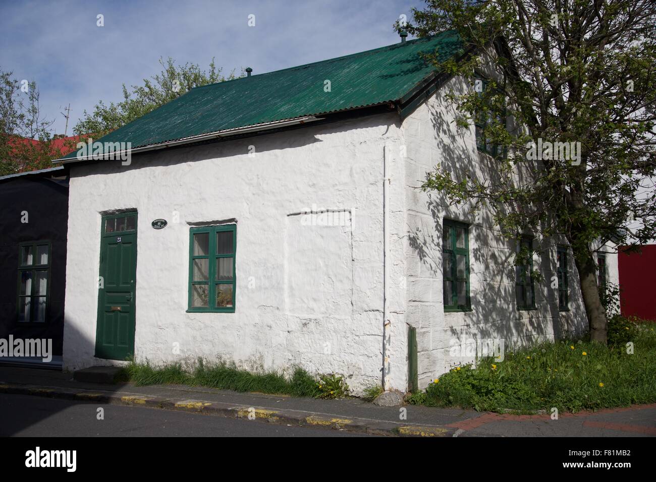 Street scenes and neighborhood architecture in Reykjavik, Iceland Stock ...