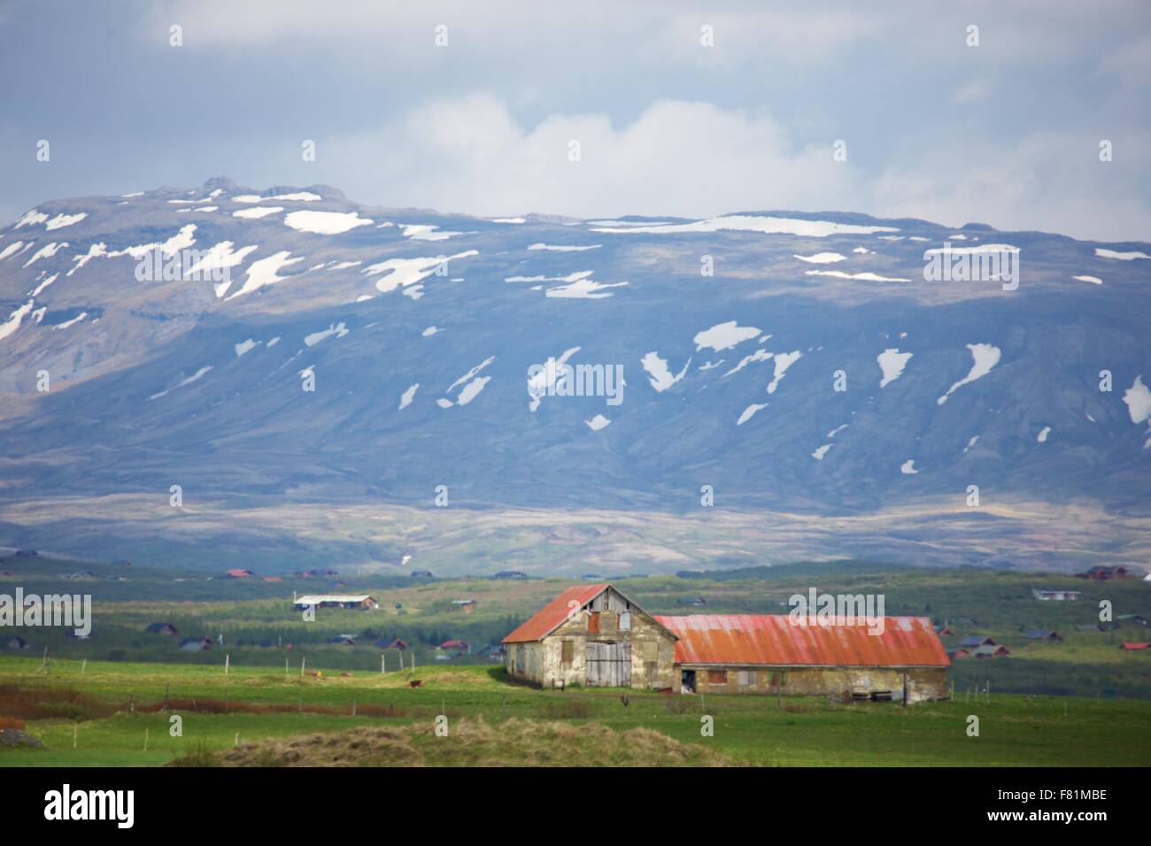 Old farm buildings in Iceland Stock Photo - Alamy
