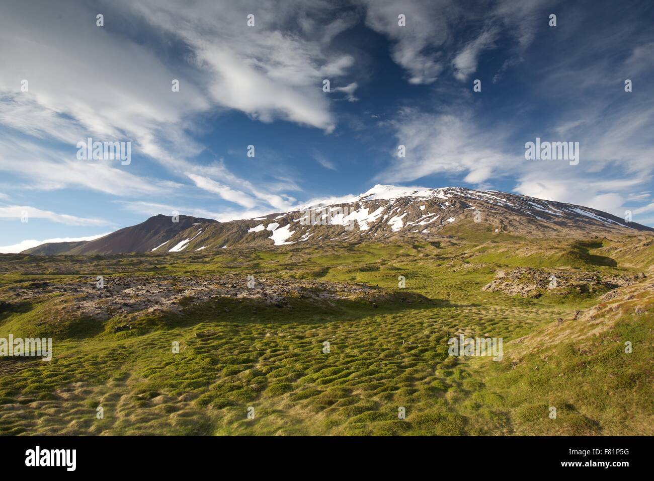 Snaefellsjokull Glacier on the Snaefellsnes Peninsula in Iceland Stock ...