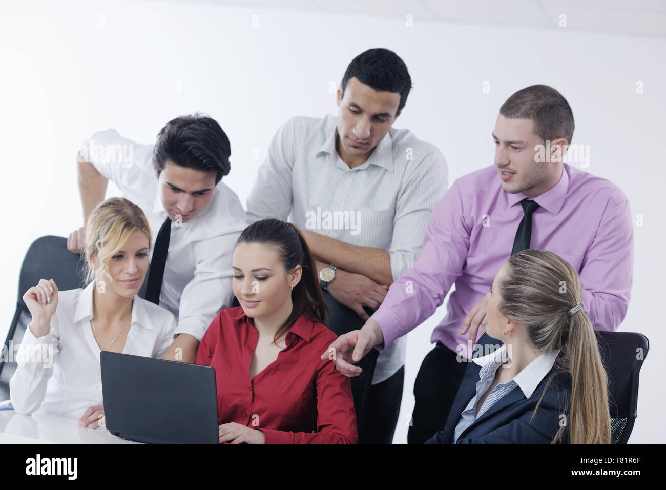 business people team at a meeting in a light and modern office ...