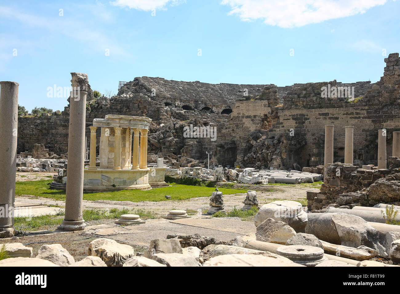 Ancient Side ruins in Turkey Kemer Antalya Stock Photo - Alamy