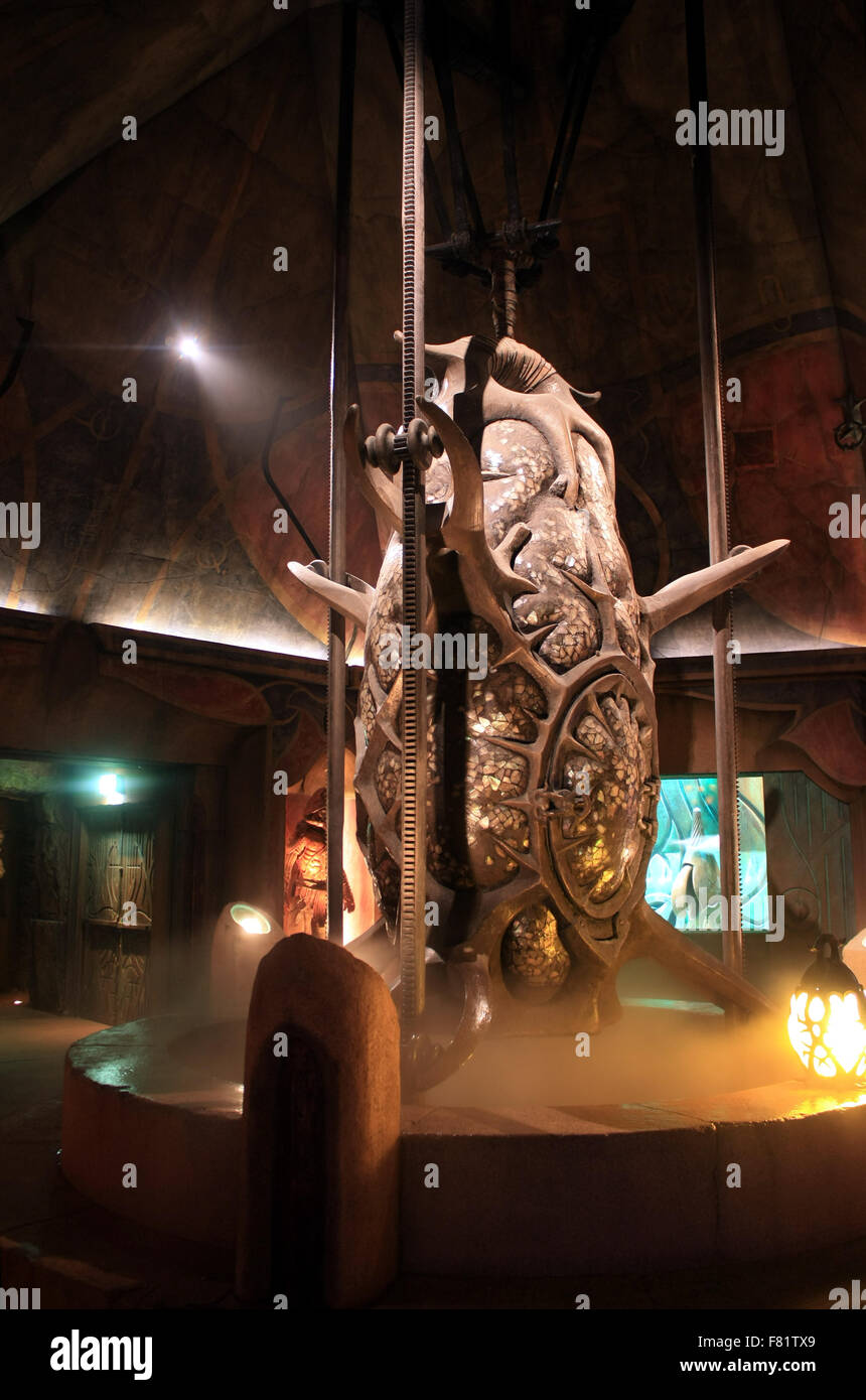 a Science fiction movie like machine, sculpture like Alien patterns ...