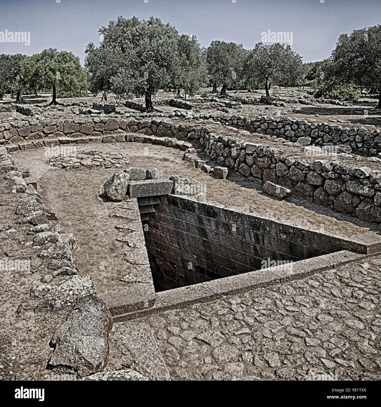 The sacred well and temple of the Nuragico di Santa Cristina complex ...