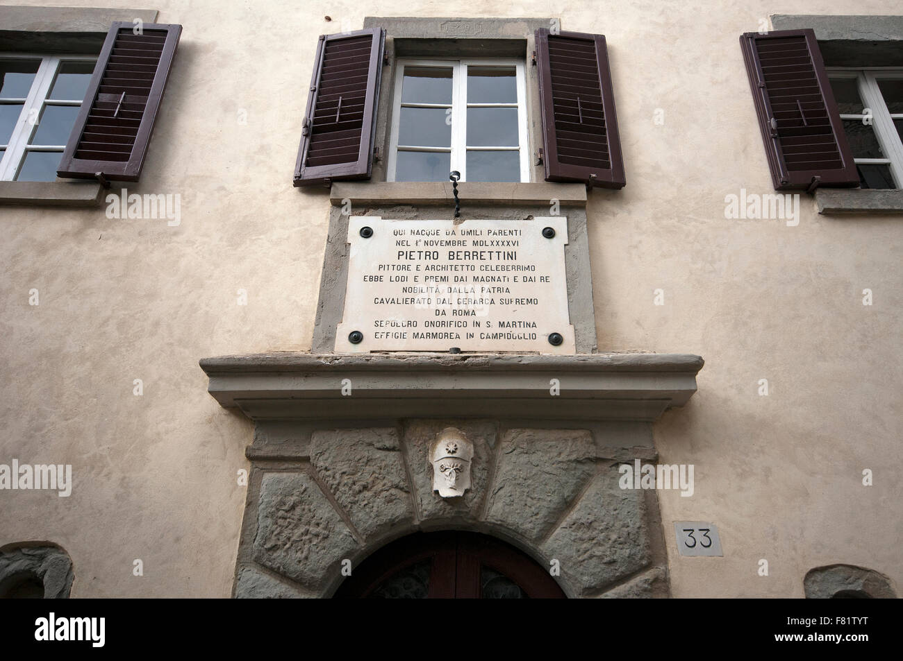 Birthplace of the famous painter and architect Pietro Berrettini ...