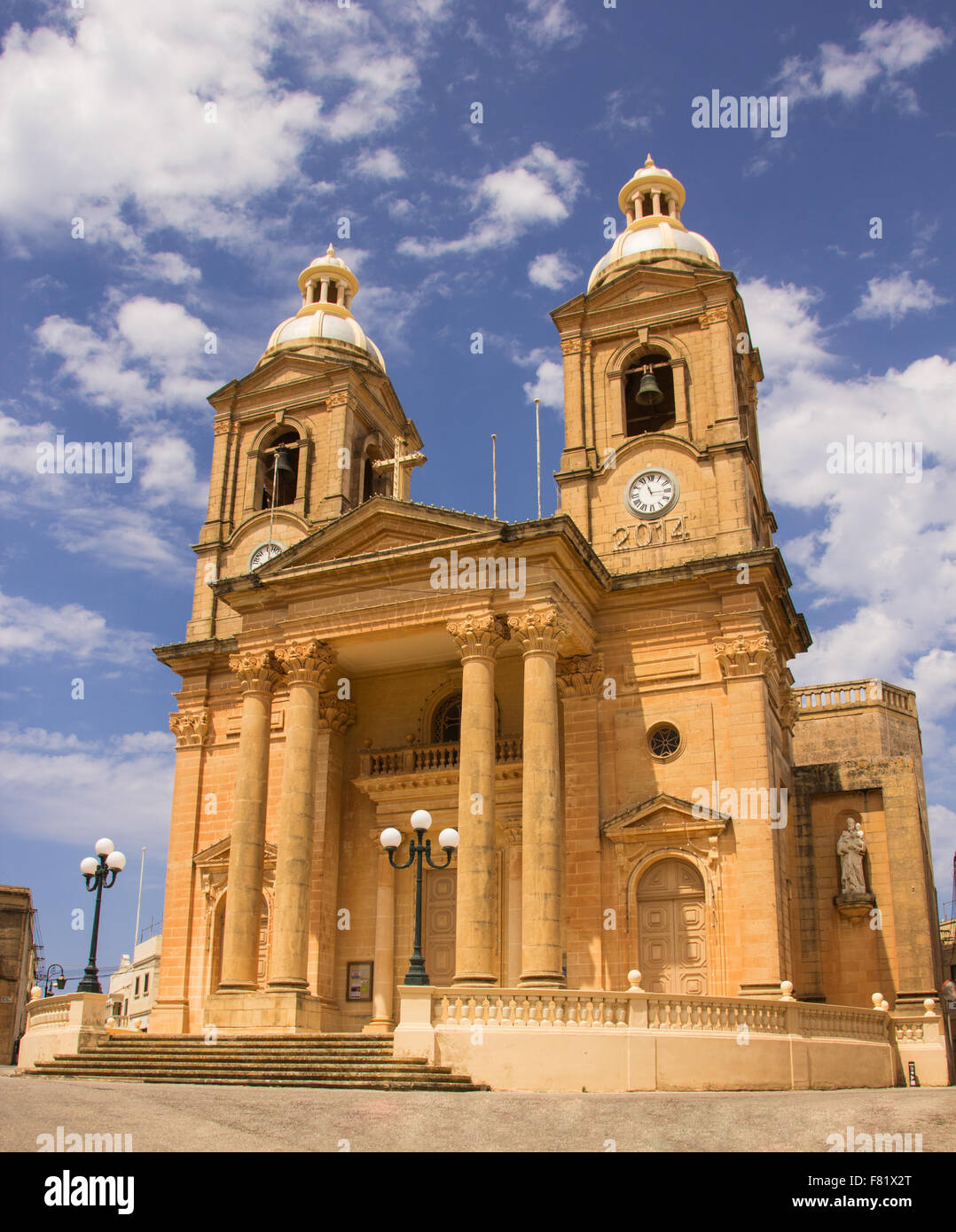 Church spire in Dingli Stock Photo - Alamy