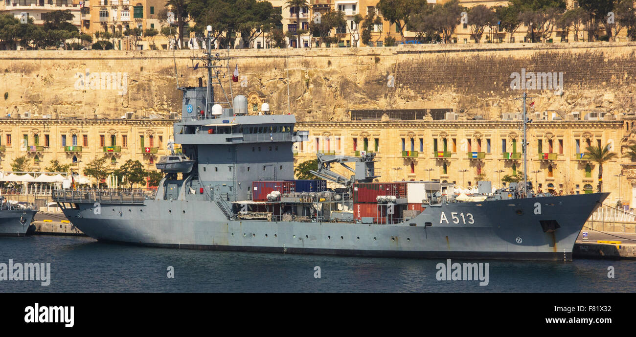 German Navy "Elbe" class replenishment ship A513 "Rhein" is the largest ...