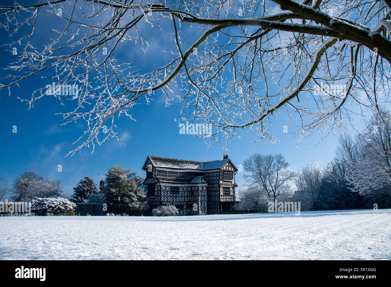 Little Moreton Hall a Tudor manor house owned by the National Trust ...